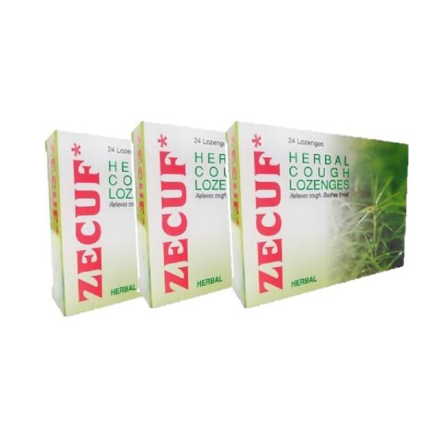 Zecuf Lozenges 24's - 3 Boxes *Effectively Helps Reduce Coughing and ...