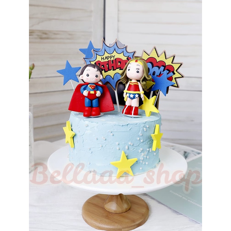 Superman Cake Decorations Cake Topper | Shopee Singapore