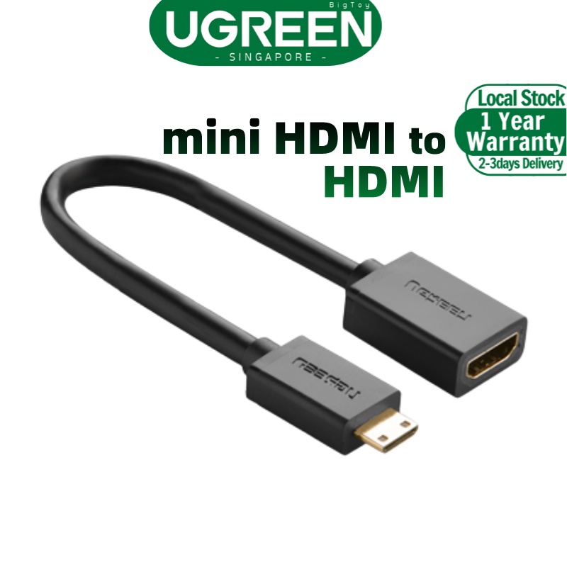 UGREEN High-Speed Mini HDMI Male to HDMI Female Cable Supports 3D & 4K ...