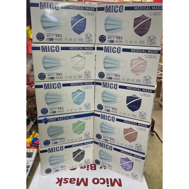 [SG BRAND] MICO Adult 3ply Medical Surgical Mask BEF>98% Disposable ...