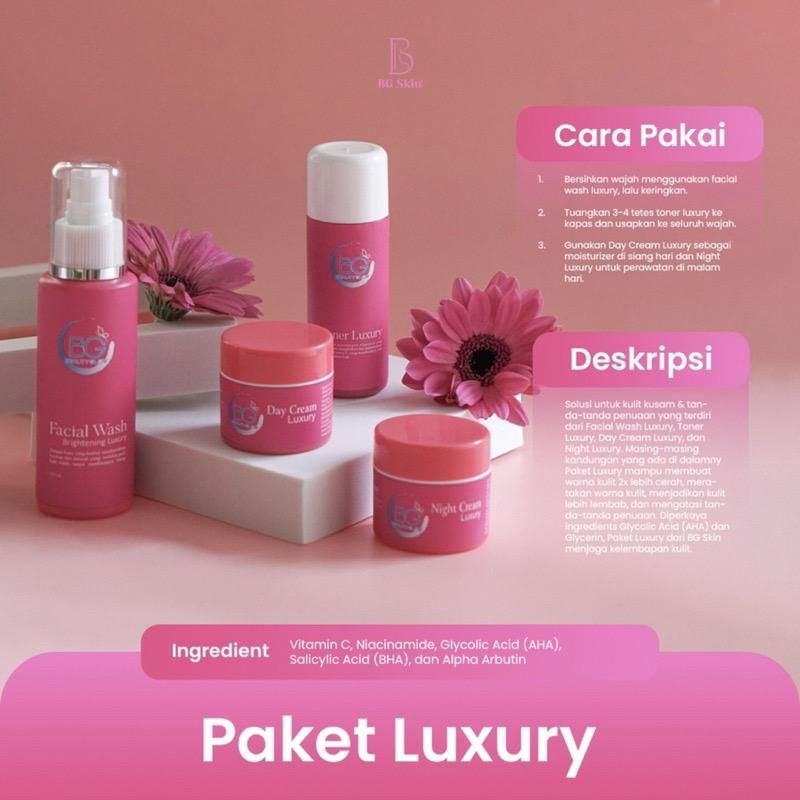 Bg SKIN LUXURY Face Package BG SKIN LUXURY WHITENING LUXURY ACNE LUXURY ...