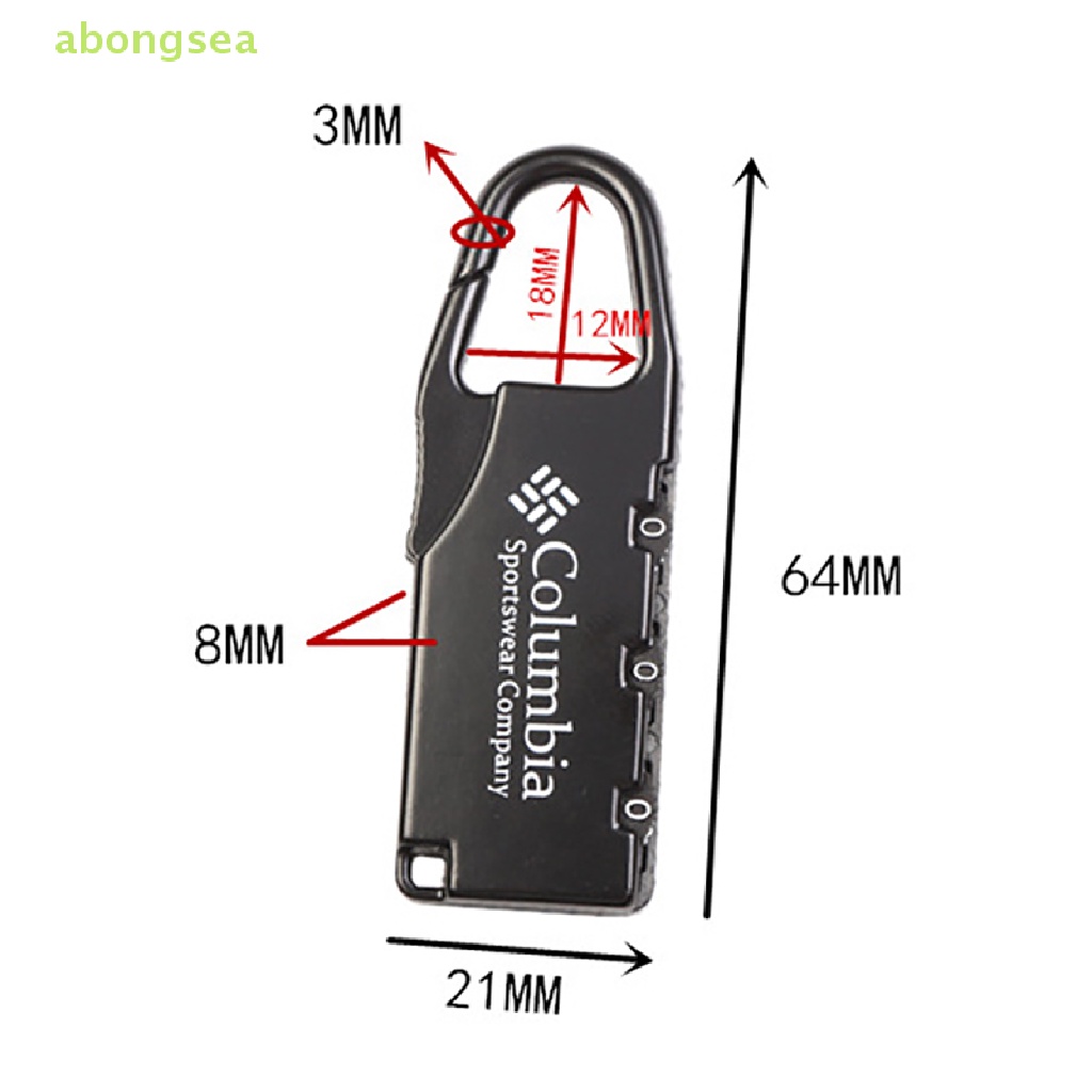 abongsea Alloy Combination Code Number Lock Padlock Luggage Lock For ...