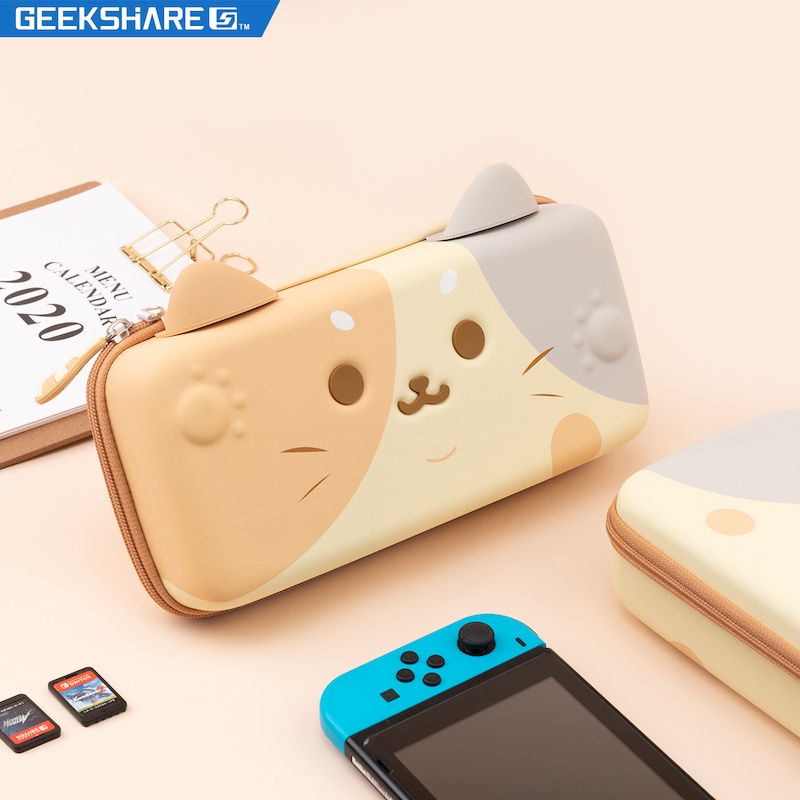 GeekShare Calico Cat Carrying Case for Nintendo Switch and Switch OLED ...