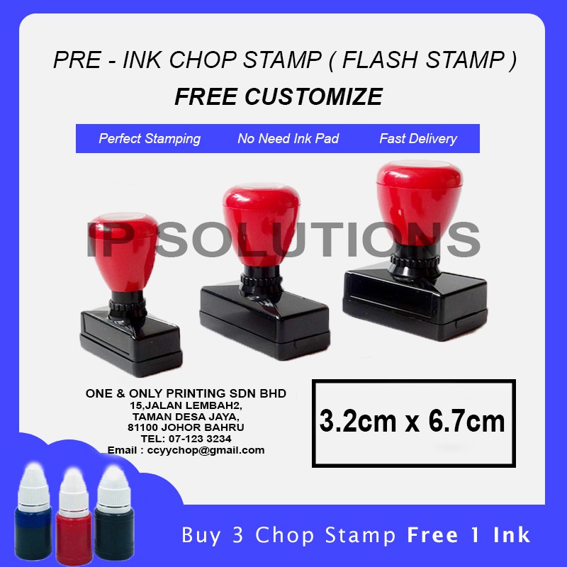 Pre Ink Chop Stamp ( Company Chop, Teacher Chop ) Custom Made | Shopee ...