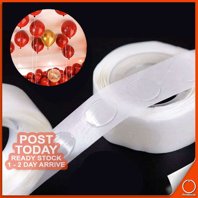 100 PCS Attachment Balloon Glue Dot Stick Special Double-Side Adhesive ...