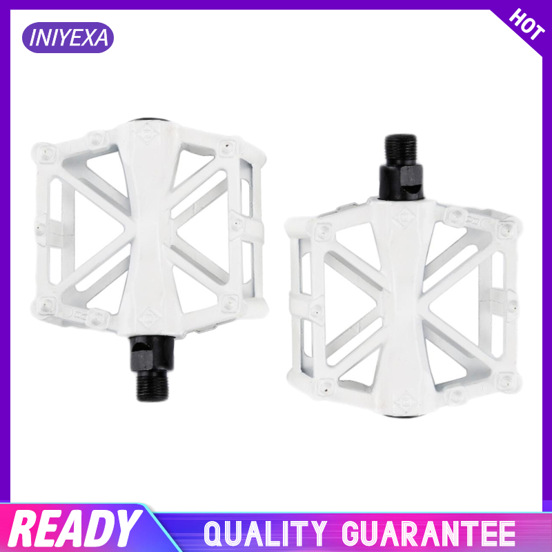 Metal Alloy Flat Pedals Road Mountain Bike Pedal White | Shopee Singapore