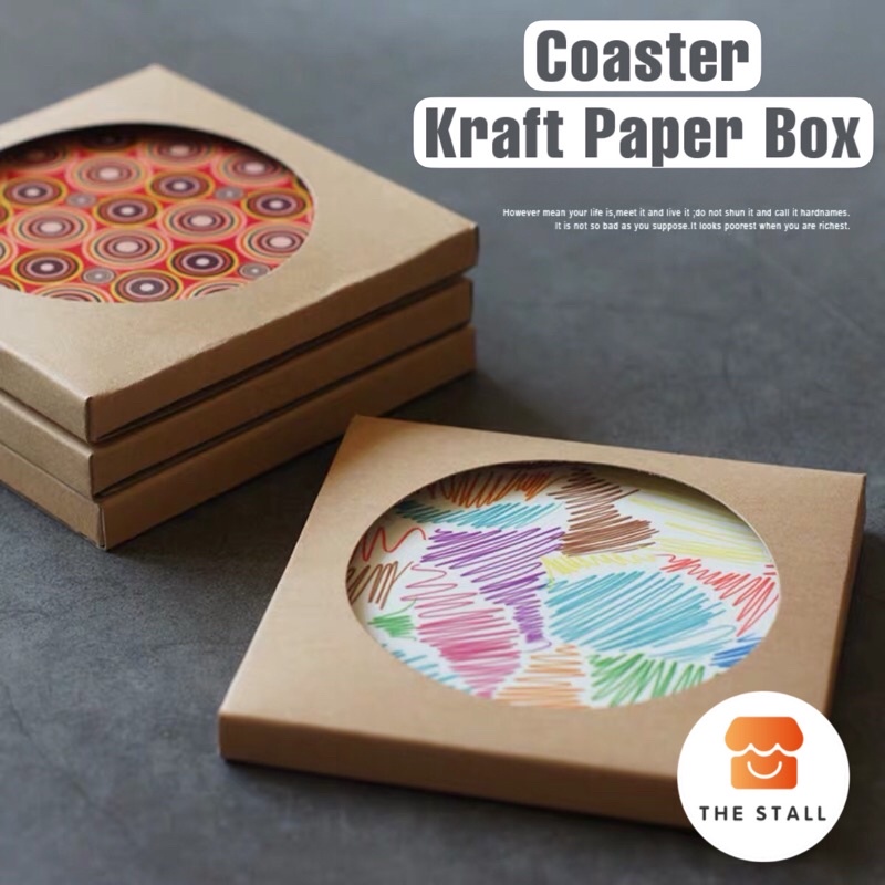 Kraft Box for Coasters / Coaster Box / Gift Box | Shopee Singapore