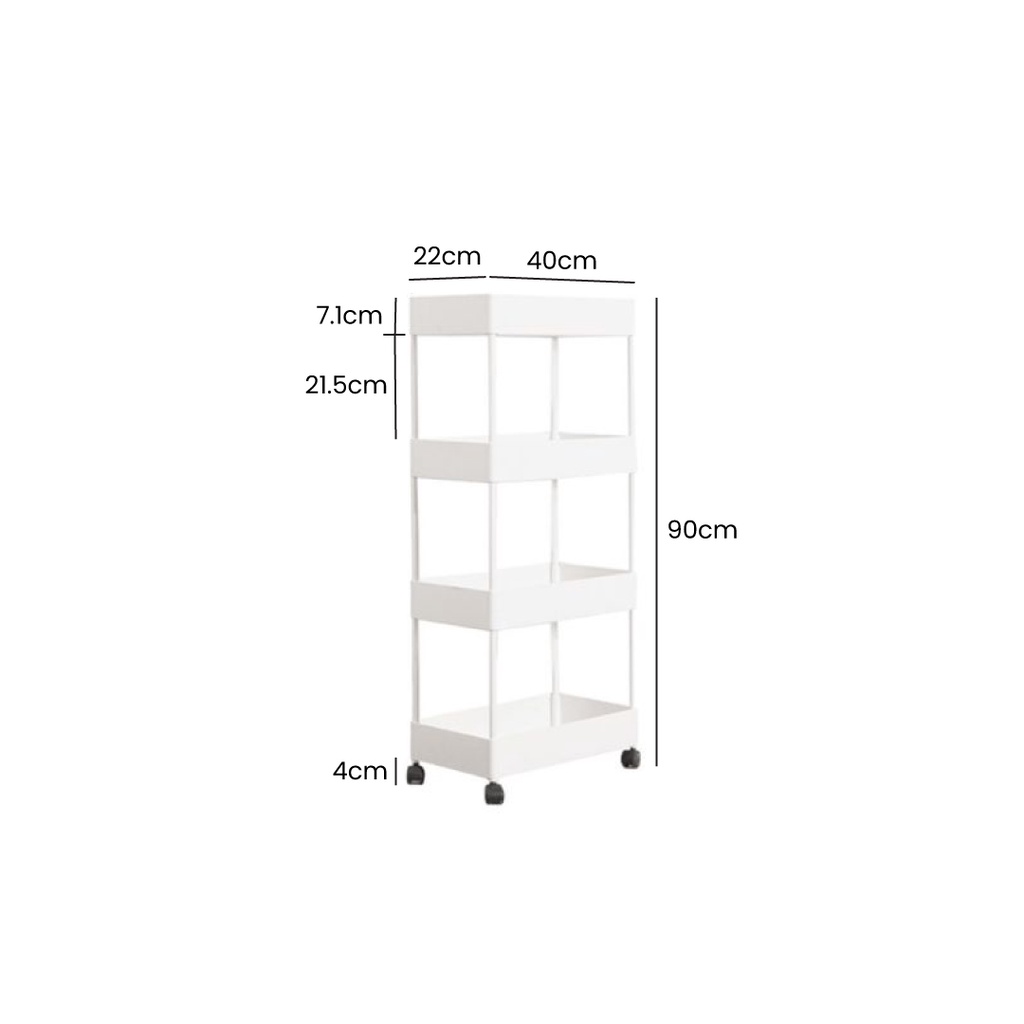 TSM Kitchen Rack Trolley with Wheels | |Bathroom Storage Slim Trolley ...