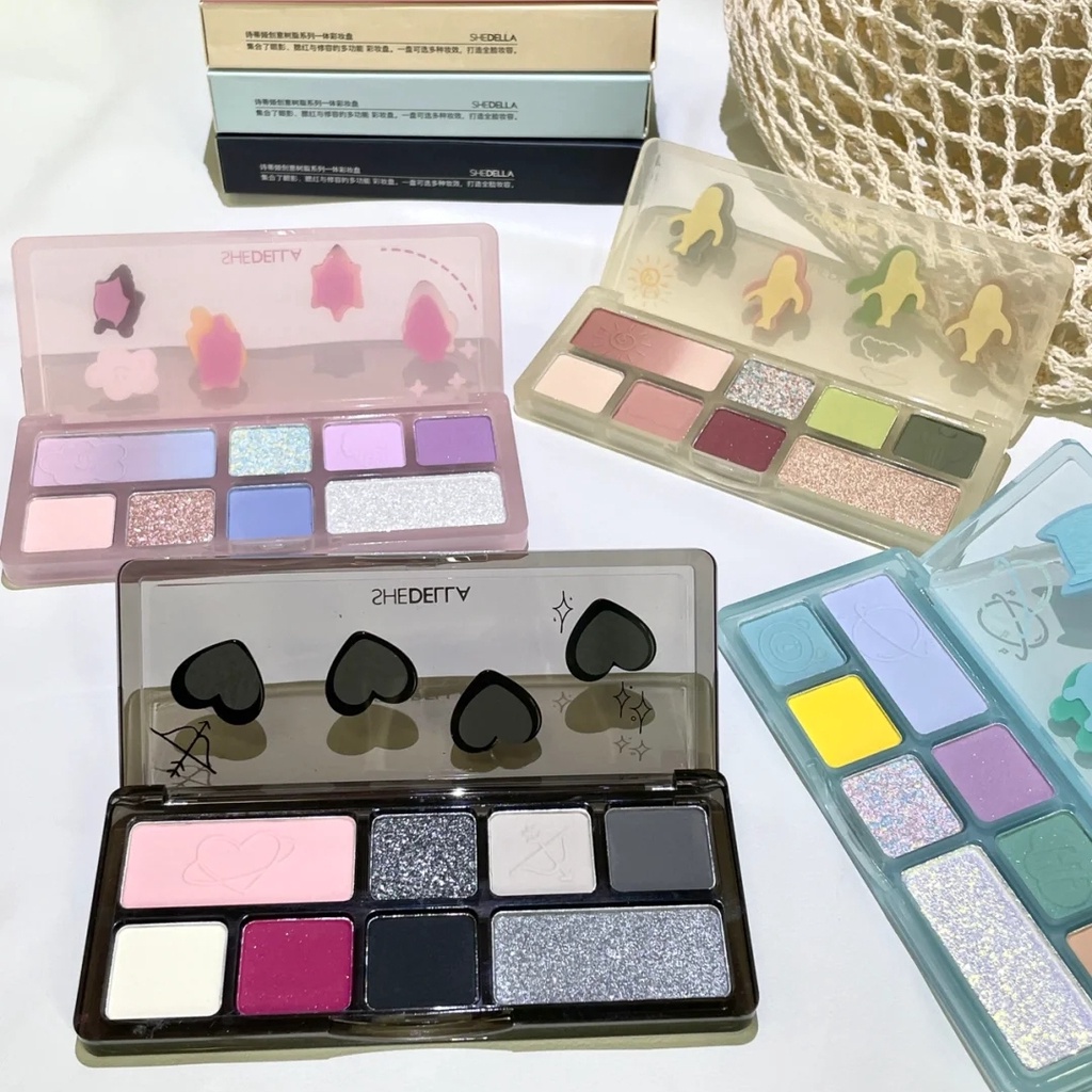 SHEDELLA/诗蒂娅 New Happy Planet Resident Eyeshadow Palette Matte Fine ...