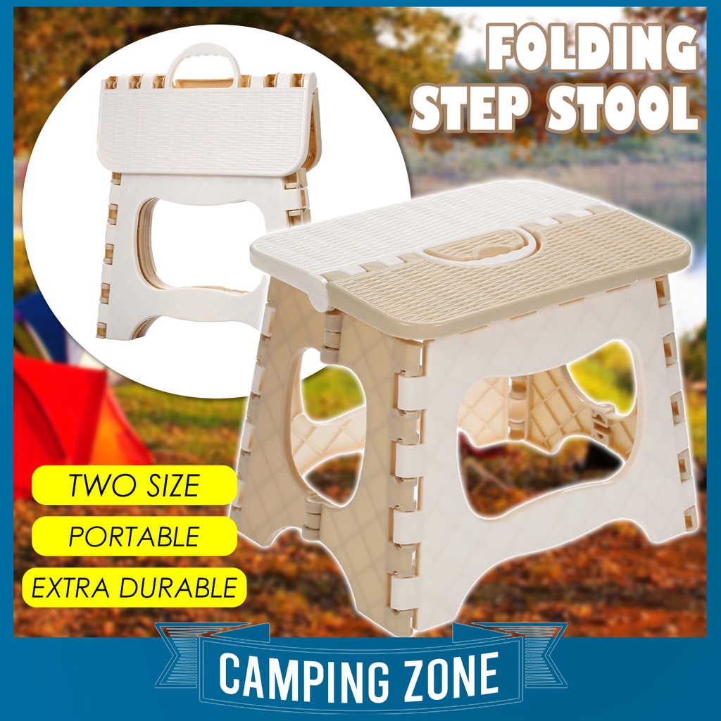 Folding Step Stool Foldable Plastic Stool Portable Bench Kerusi Lipat ...