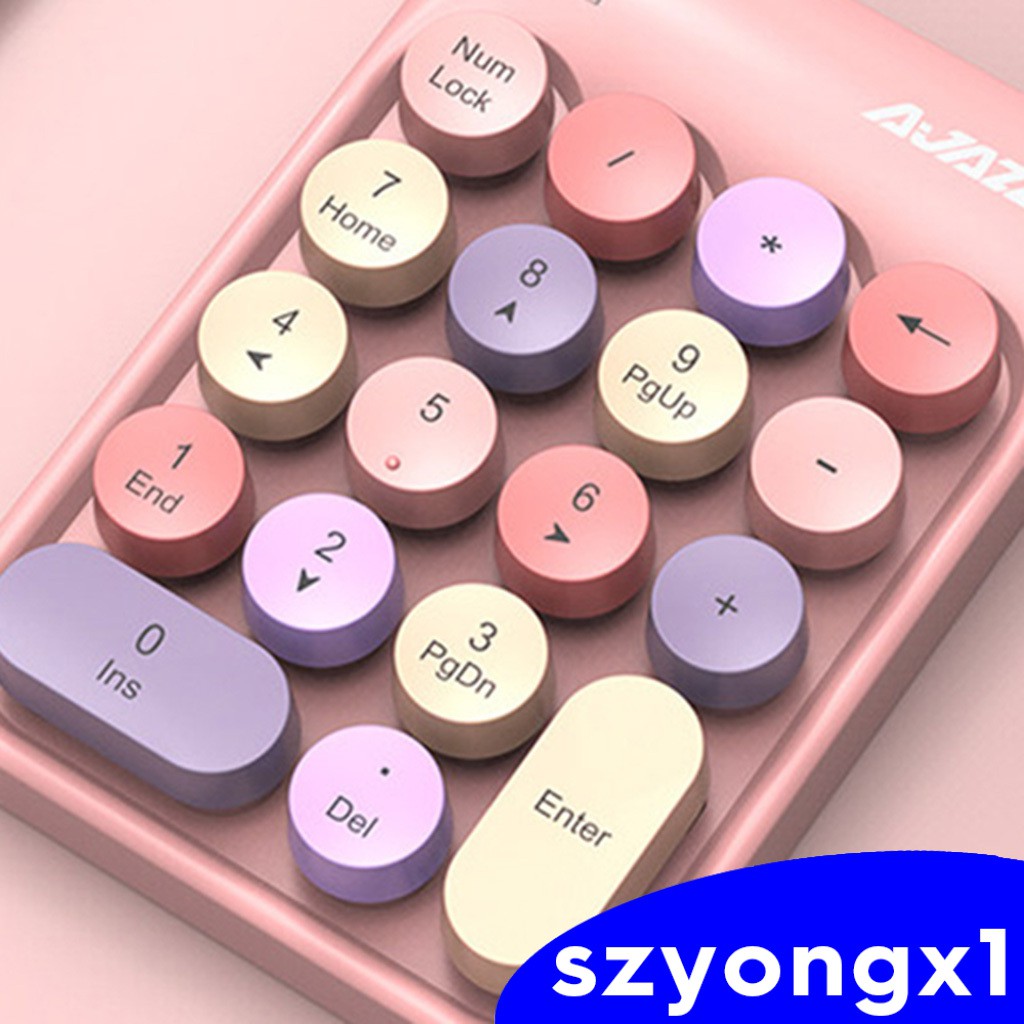 Wireless Number Keypad, 2.4G Portable Mini USB Numeric Pad 18 Keyboard ...