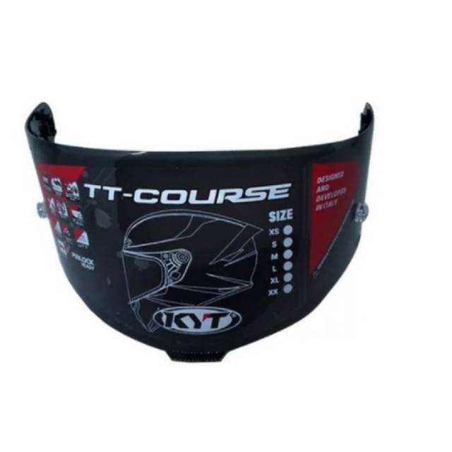 Visor Kyt Tt Course Dark Smoke Flat Visor Ori | Shopee Singapore