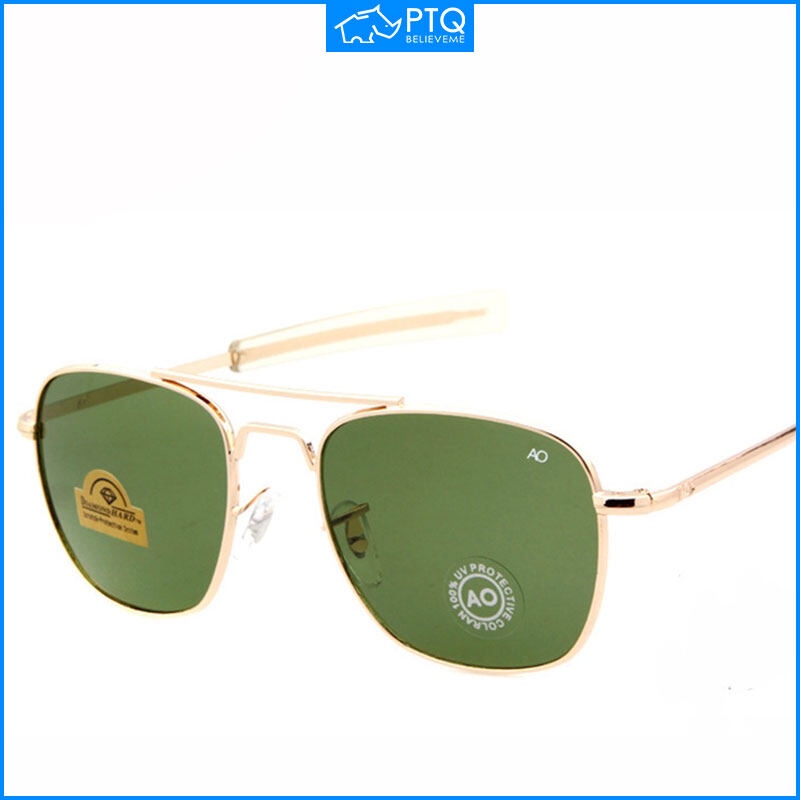 PTQ AO Sunglasses Aviator Glasses Men's Metal Square Sunglasses ...