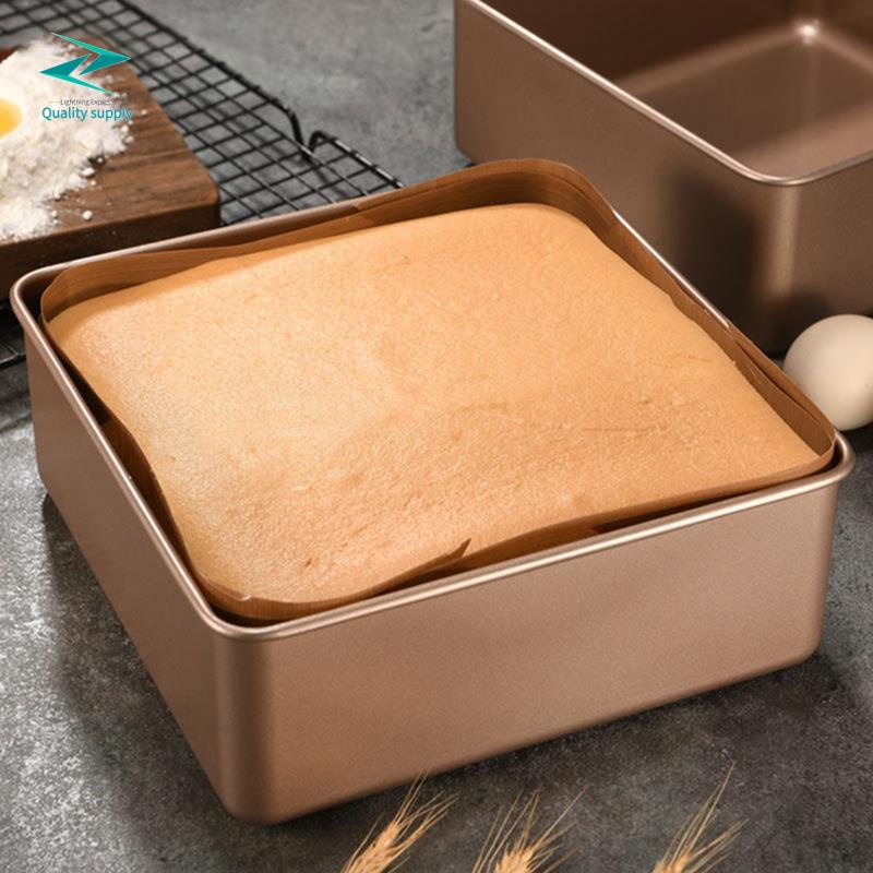 Gold Square Cake Mould Thickening Non-Stick Ancient Baking Tray Square ...