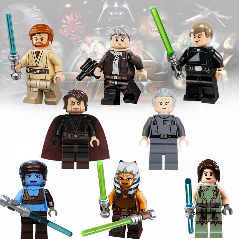 Planet War Han Solo Obiwan Anakin Luke Ahsoka Minifigures Building ...