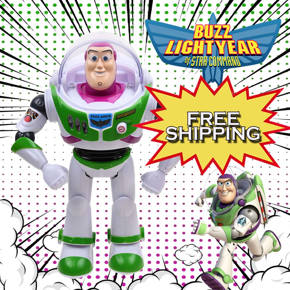 Toy Story toys Buzz Lightyear Moving Action Figure with Lights and ...
