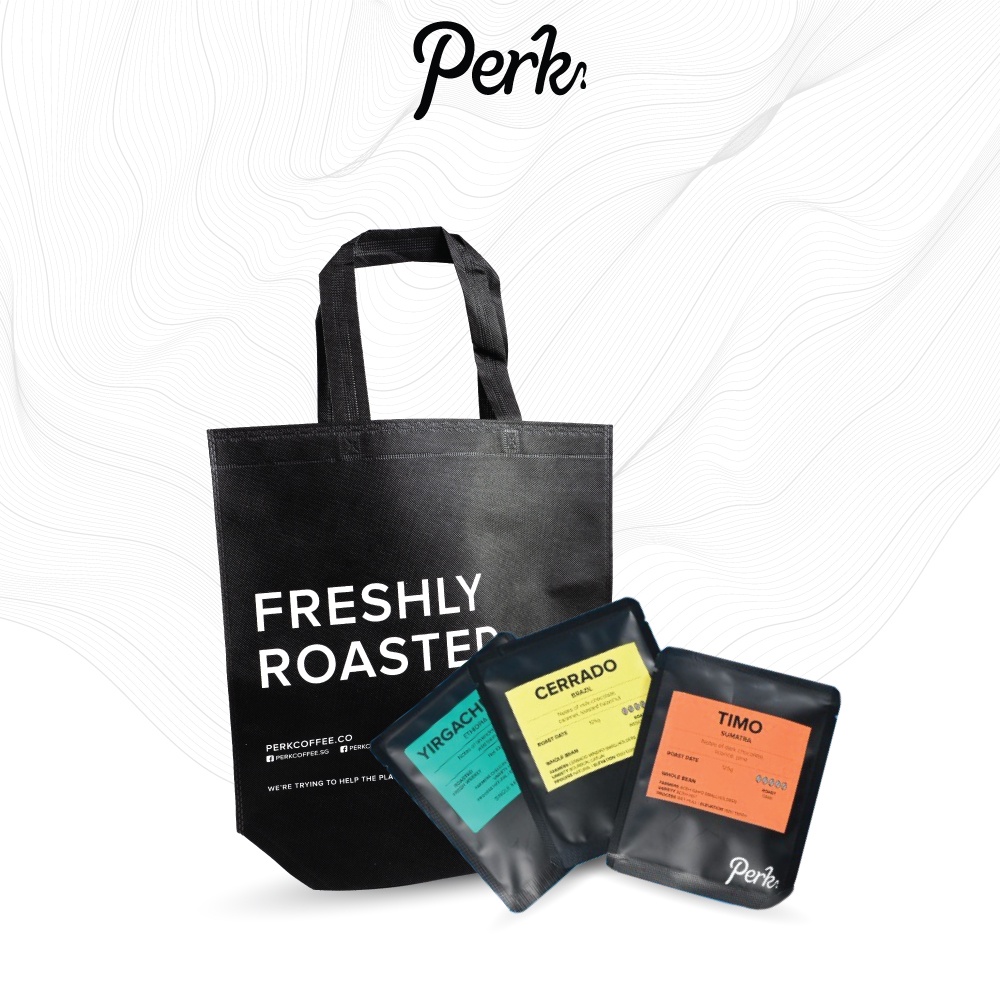 [NOT FOR SALE] Perk Coffee Tote Bag with Drip Bag | Shopee Singapore