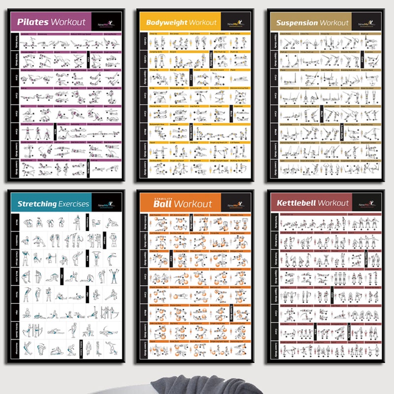 Frameless Body Exercise Training Chart Workout Home Fitness ...