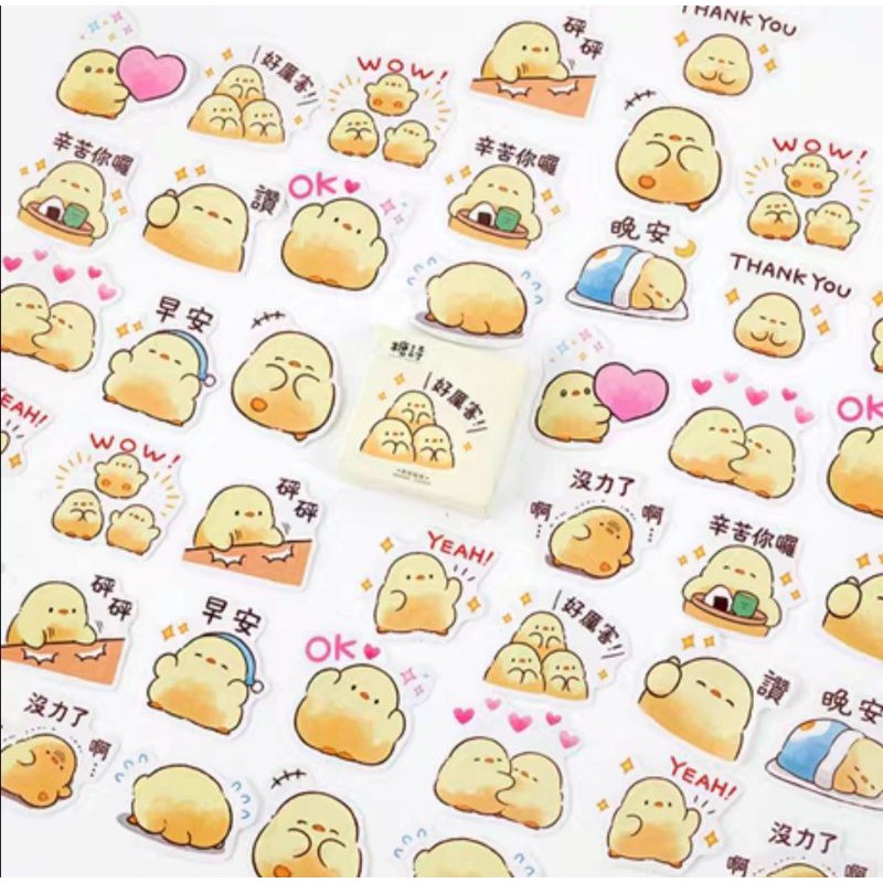 INSTOCKS Cute Telegram Chick Stickers BUJO Scrapbook Shopee Singapore