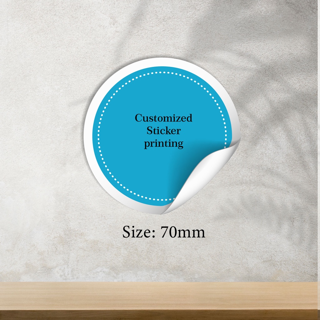 Customize / Personalise sticker labels Printing 7cm | Shopee Singapore