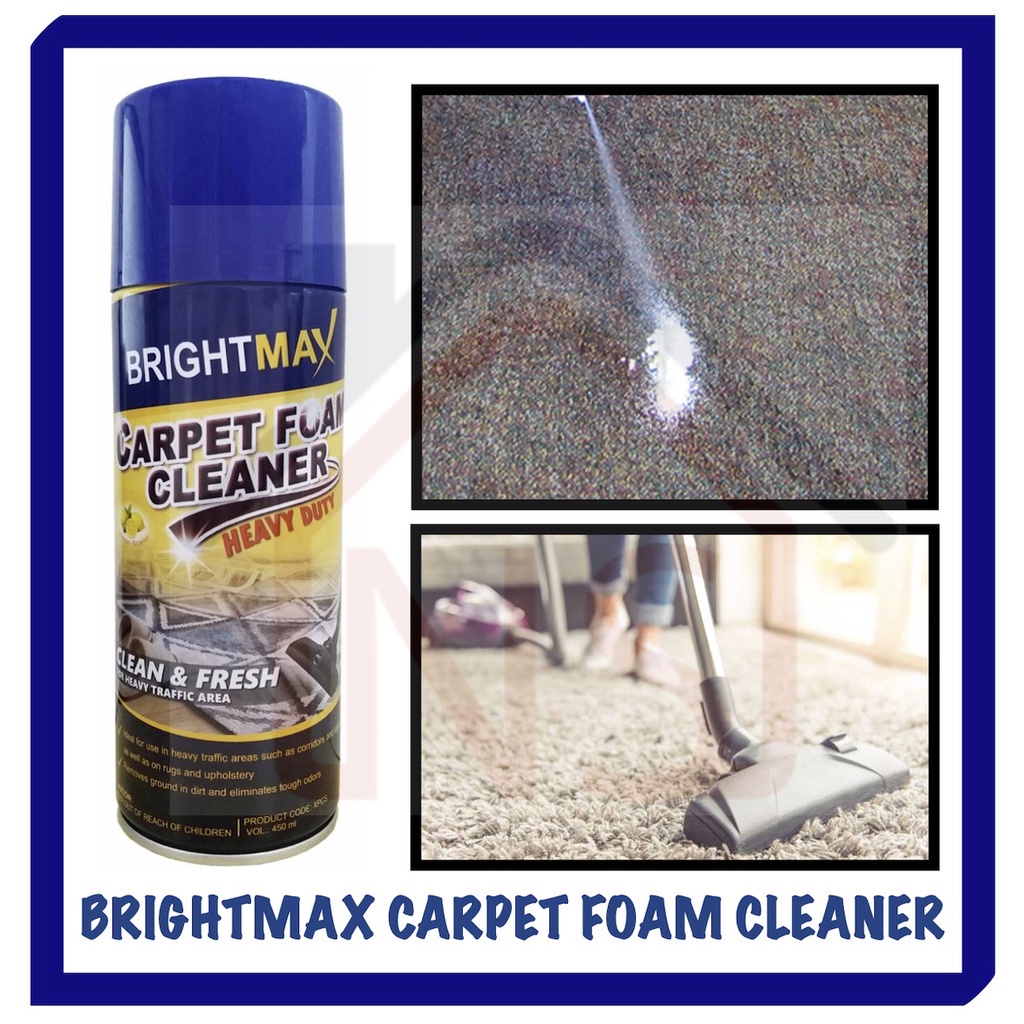BRIGHTMAX Heavy Duty Carpet Foam Cleaner 450ml LEMON SCENT | Shopee ...