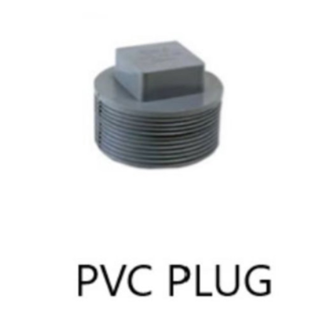 (5pcs) PVC THREADED PLUG 15MM (1/2") or 20MM (3/4") | Shopee Singapore