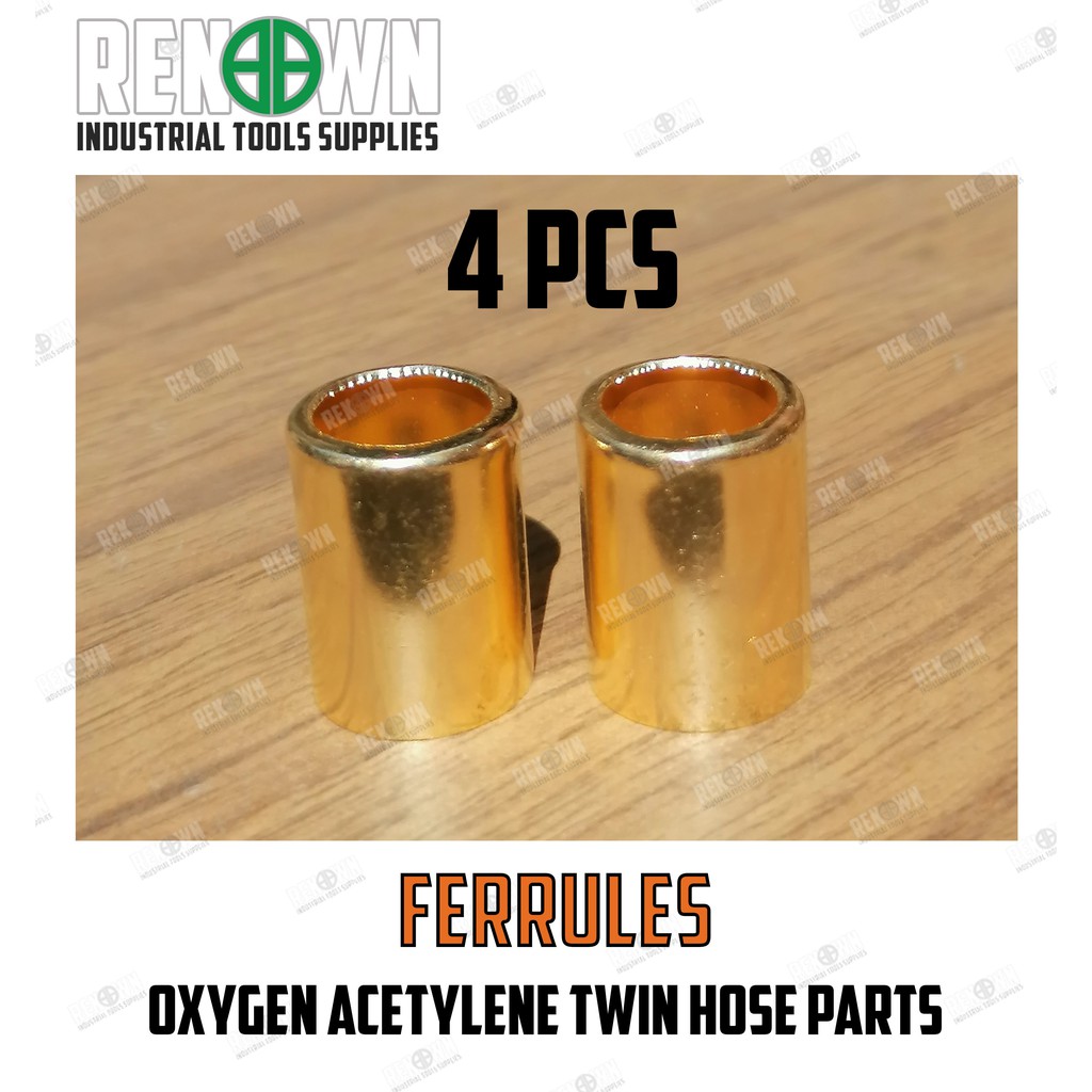 4 pcs Brass Twin Hose Ferrule 1/4" (Cutting & Welding Outfit ...