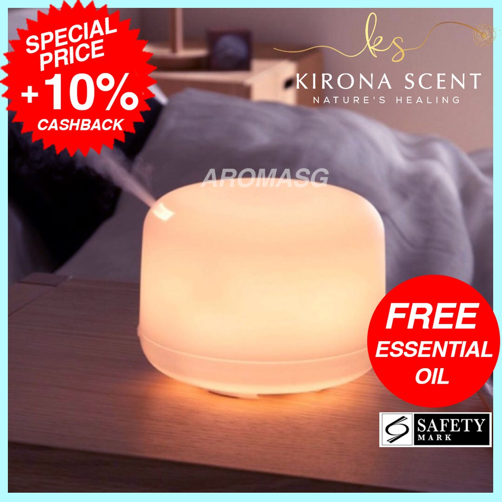 [6.6 Mega Sale] ⭐ Ultrasonic Diffuser Humidifier 400ML.Free Essential ...