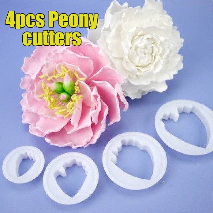 4pcs peony petal cutter set for gumpaste flower cutting tool | Shopee ...