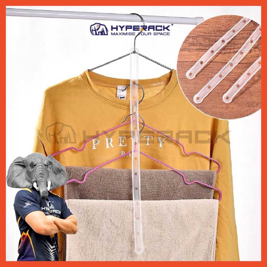 HYPERACK TM️ Hanger Connector Strips 14 Holes Clothes Suits Coordinates ...