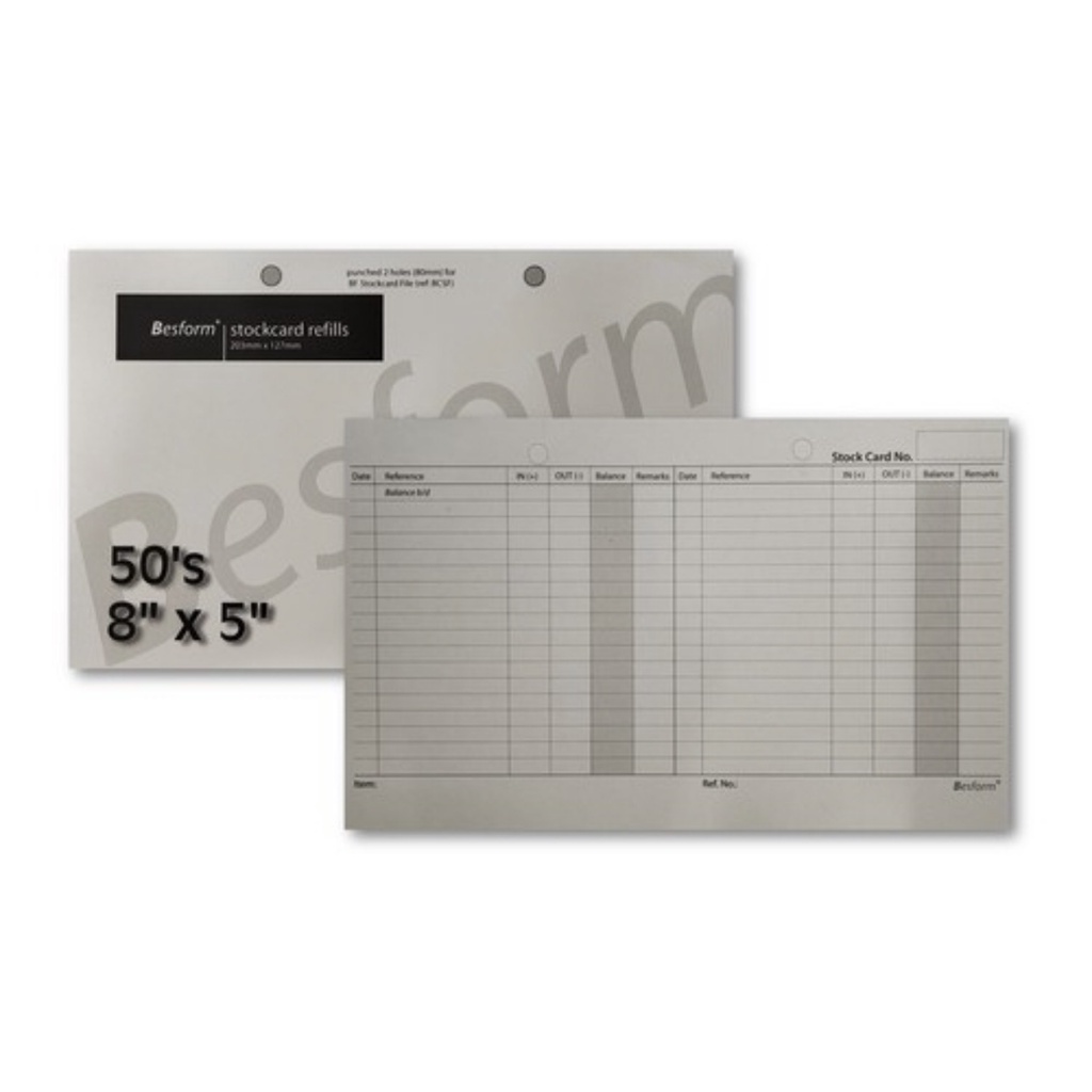 BESFORM Stock Card without hole 8 '' x 5 '' | Shopee Singapore
