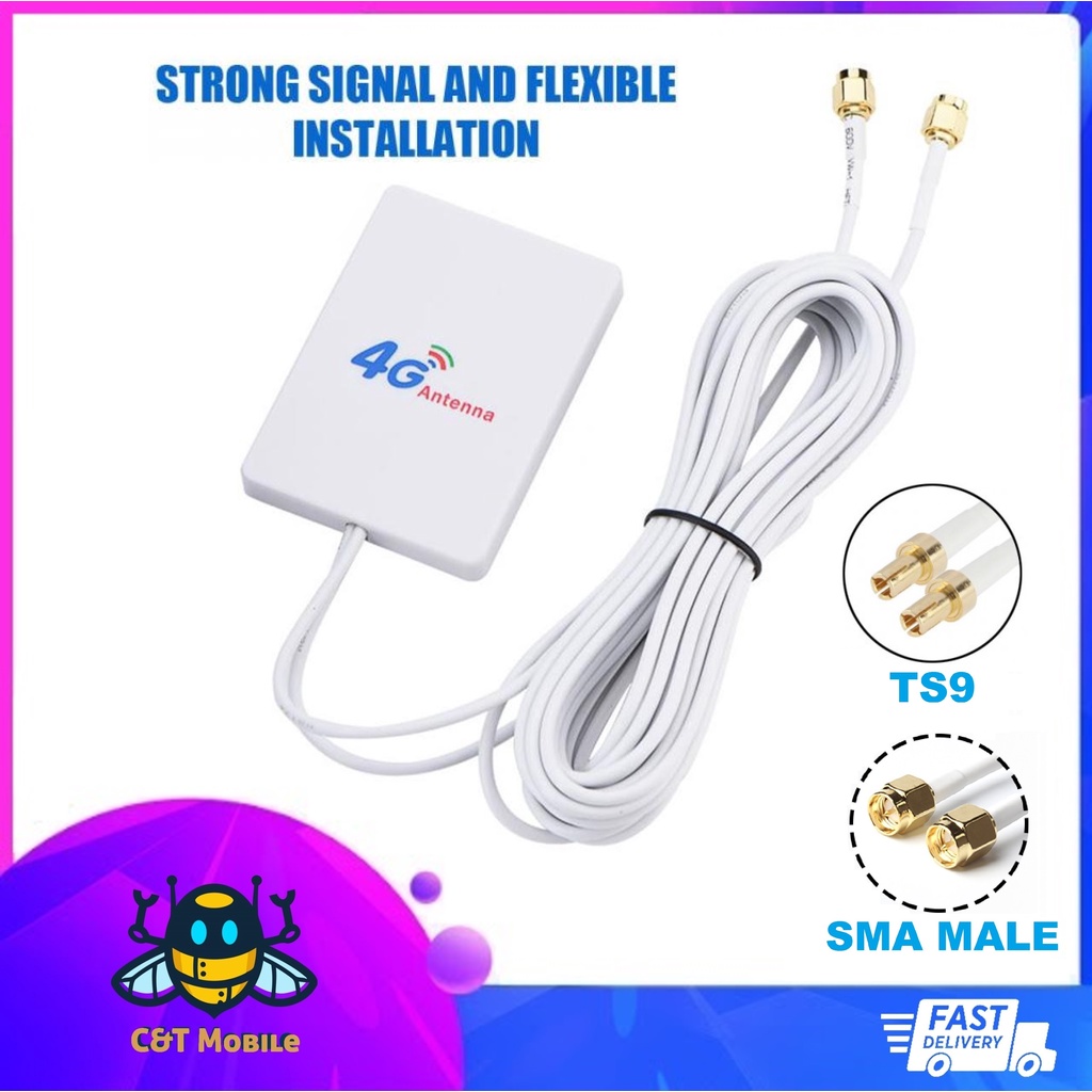 4G LTE Panel Antenna SMA Male / TS9 Connector Antenna Wifi 4G Antenna ...