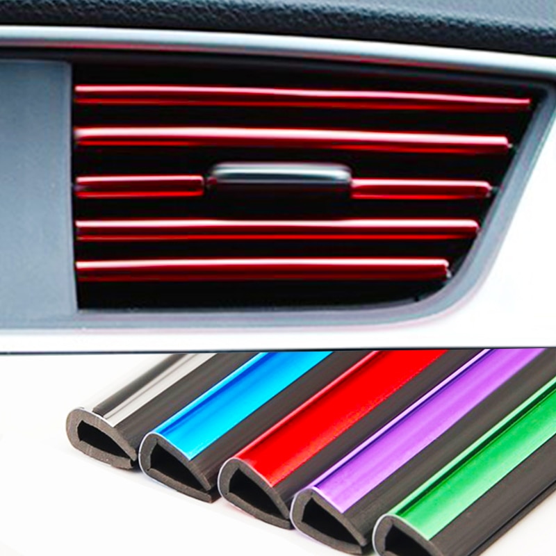 【Ready Stock】DIY 10pc 20cm Car Interior Chrome Blower Strip Air cond ...
