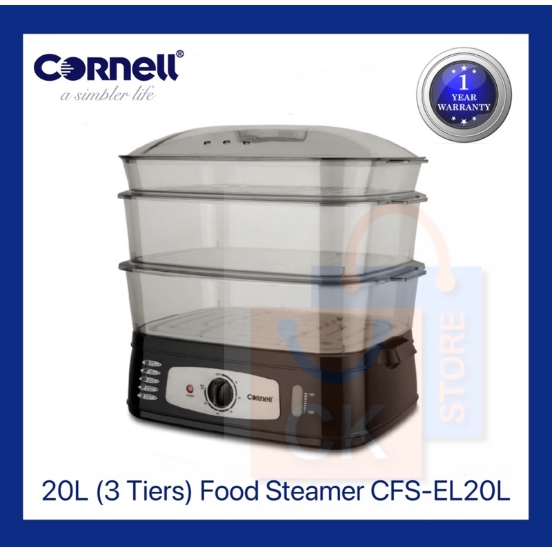 Cornell 28L (2 Tier) | 20L (3 Tier) Electric Food Steamer CFS-208L ...