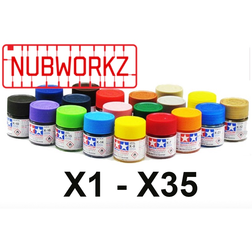 TAMIYA Acrylic Gloss Paints |X1 - X35 | 10ml | Shopee Singapore