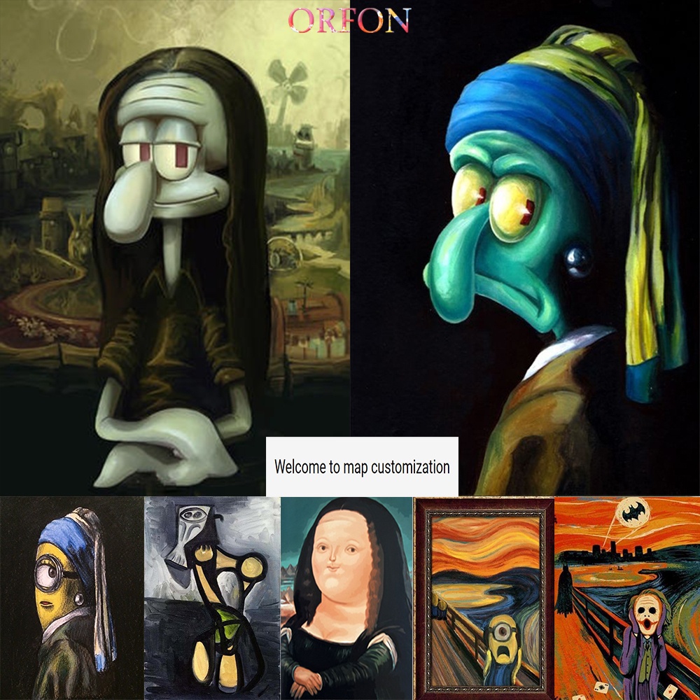Spoof the world famous painting Mona Lisa cry oil painting painting ...