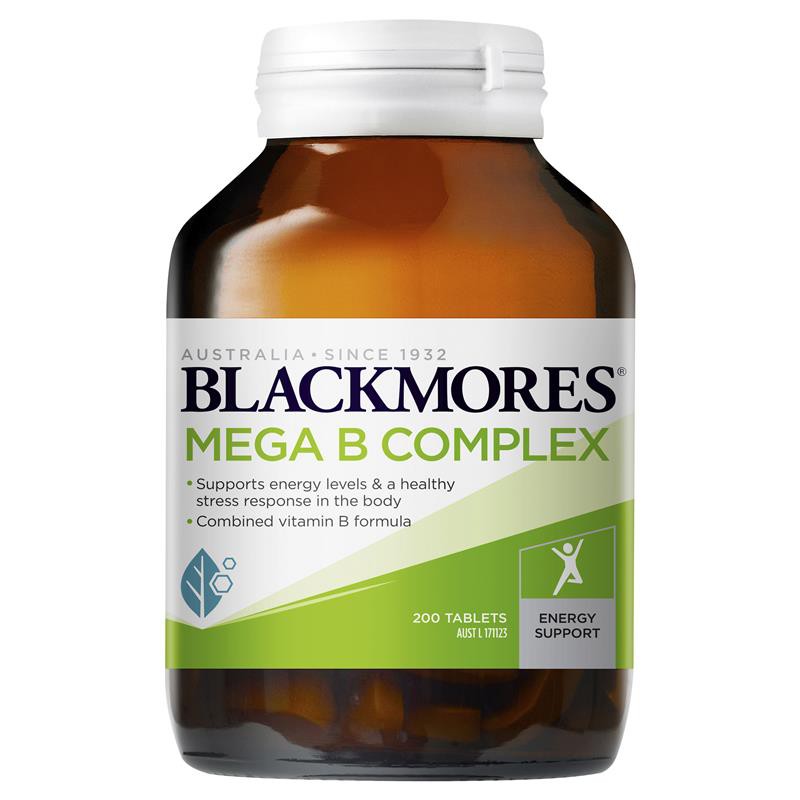 Blackmores Mega B Complex 200 Tablets Apr 2026 - Specific Combination ...