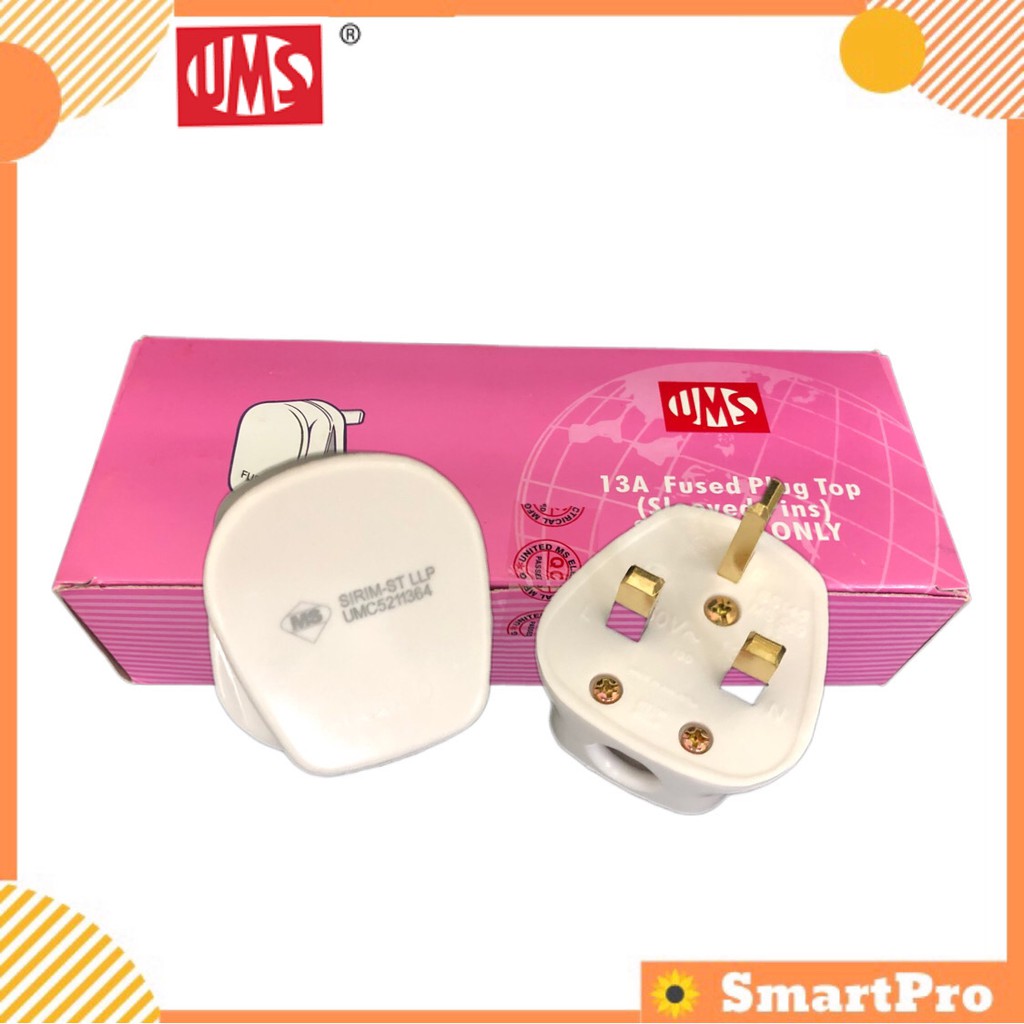 UMS Heavy Duty Bakelite 13A Fused 3 Pin Plug Top Uk Type 3 Pin Plug Top ...