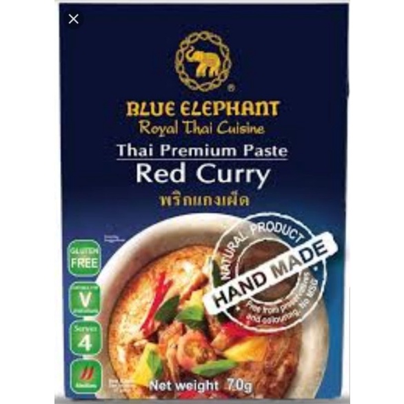 Blue Elephant Royal Thai Cuisine Thai Premium Paste Red Curry 70gm ...