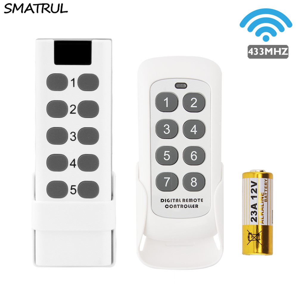 SMATRUL Smart home New 433MHz 8 Button EV1527 Code Key Remote Control ...