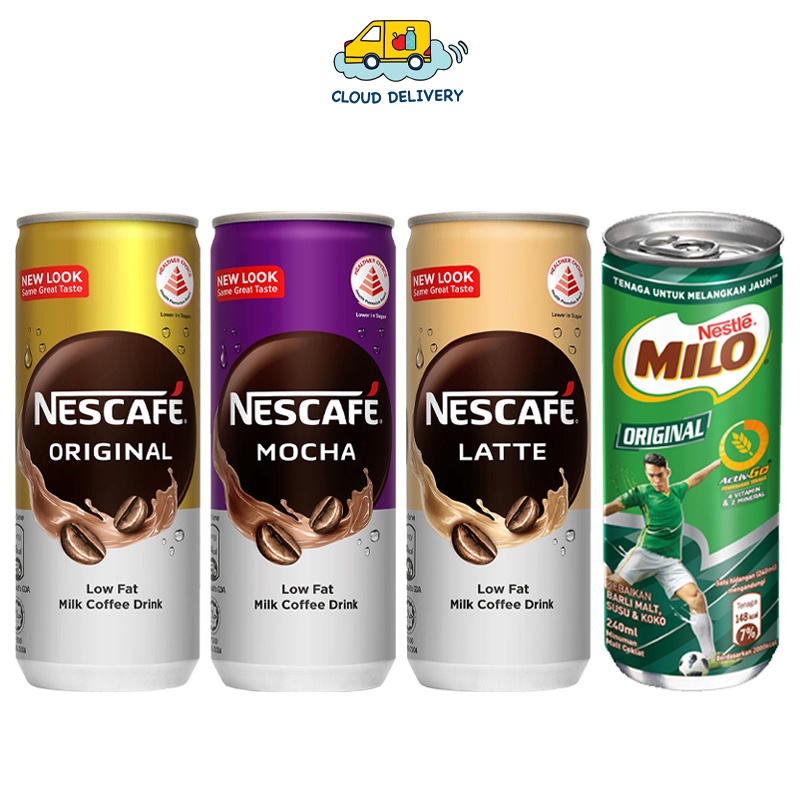 [Bundle of 2] Nescafe Coffee / Nestle Milo Can Drink (24 x 240ml ...