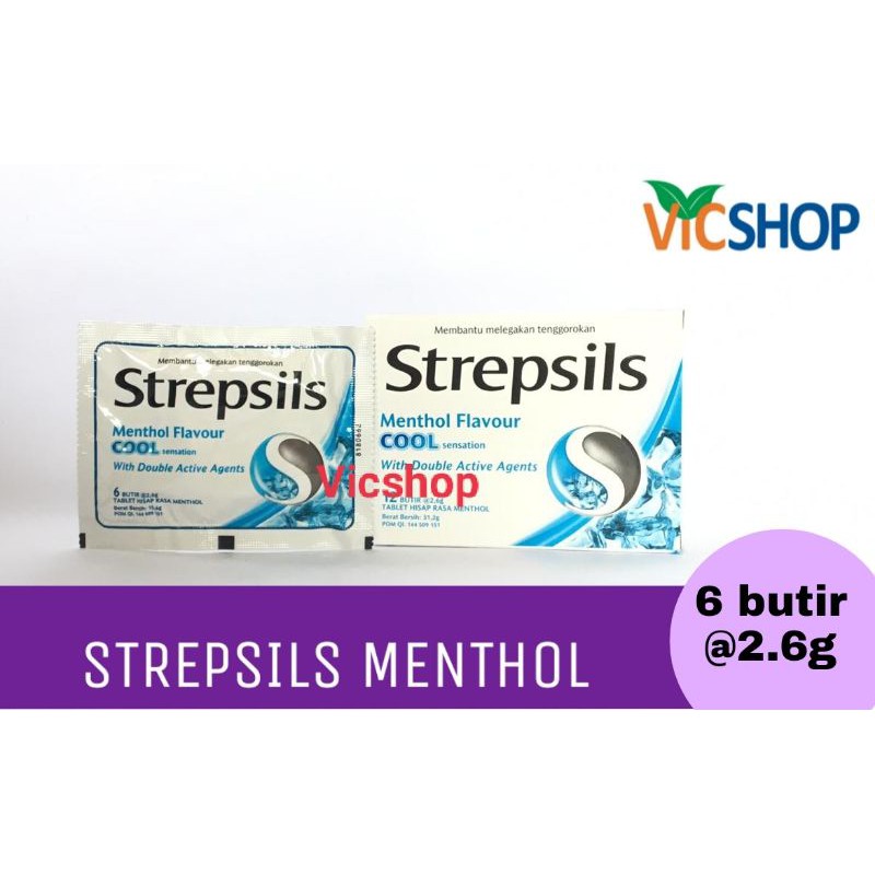 Strepsil/strepsils Menthol Flavor Cool Sensation 1 Strip Contains 6 ...