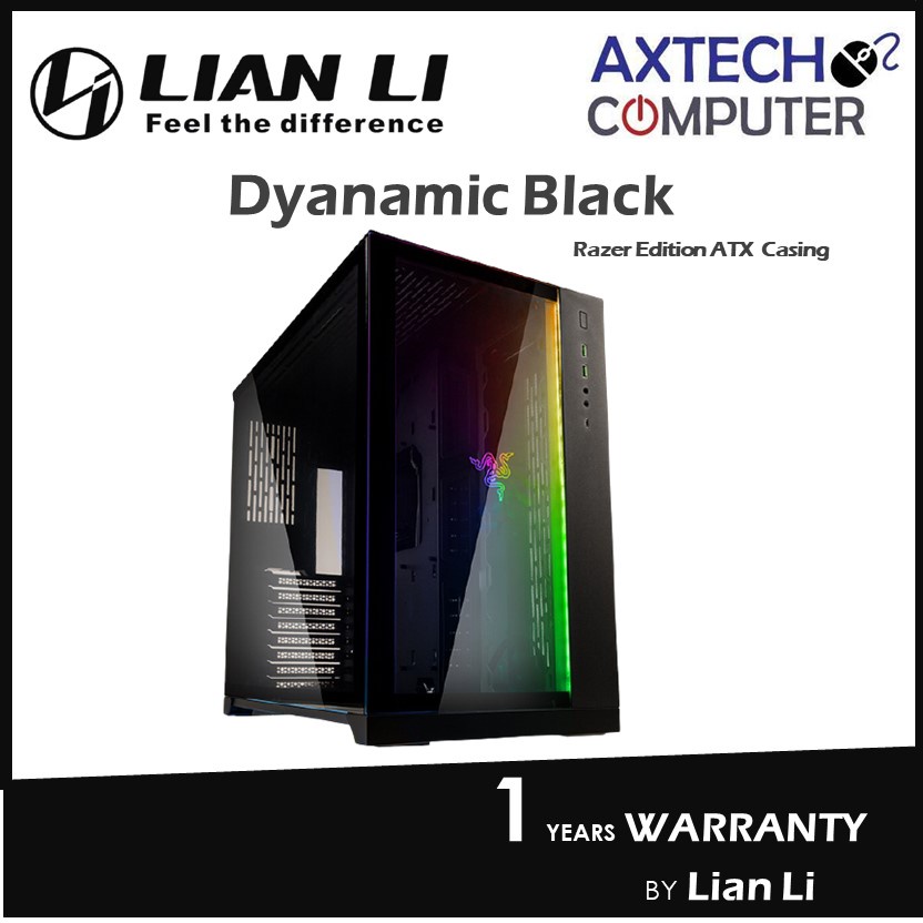 Lian Li PC-O11 Dynamic Black Razer Edition ATX Desktop Casing PC-O11DX ...