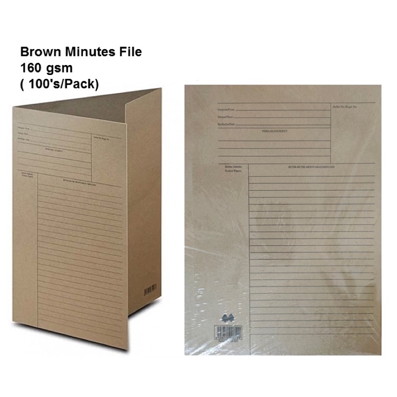 Lion Brand Minute Brown Paper File 14" x 22.5" 150gsm / Brown File (100 ...