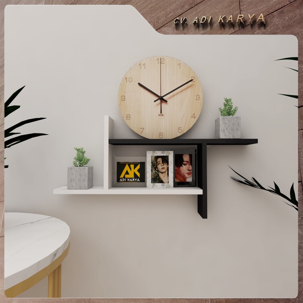 Multipurpose Minimalist Wall Mounted Shelf Living Room Corner Sticky ...