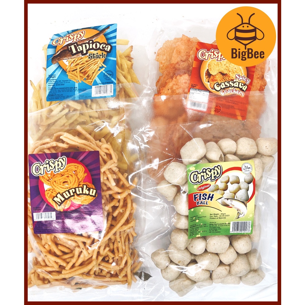 Crispy Crackers - Fish Ball / Muruku / Tapioca Sticks / Spicy Cassava ...