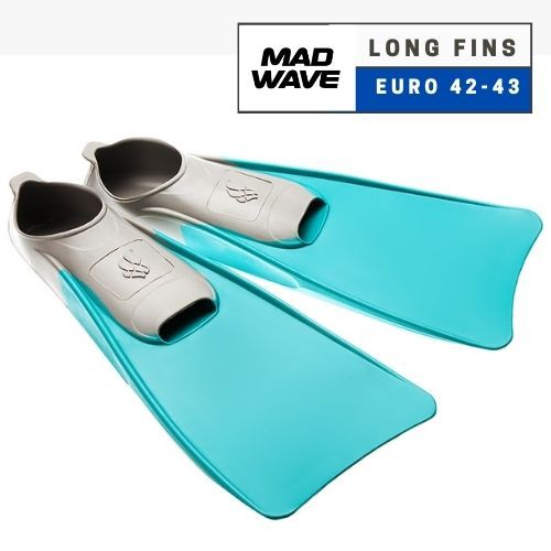 MadWave Swimming Snorkeling Training Long Fins Swim Flippers (UK 9-11 ...