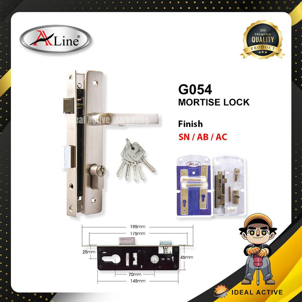 Aline G054 Mortise Lock Handle Entrance Iron Door Gate Lock Set ...