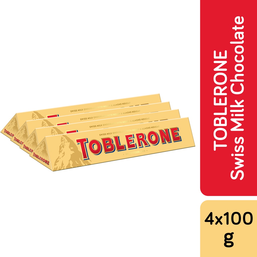 Toblerone Swiss Chocolate Gift Set (Milk, White, Crunchy, 58% OFF