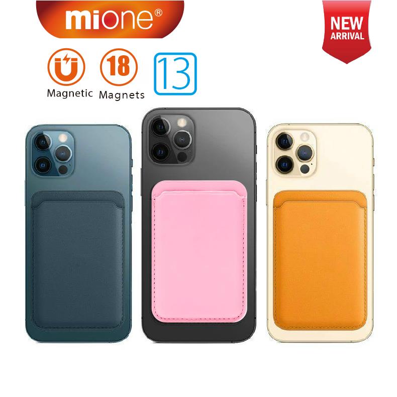 Mione Magnetic Leather Wallet With LOGO For iPhone 13 14 15 16 17 Pro ...